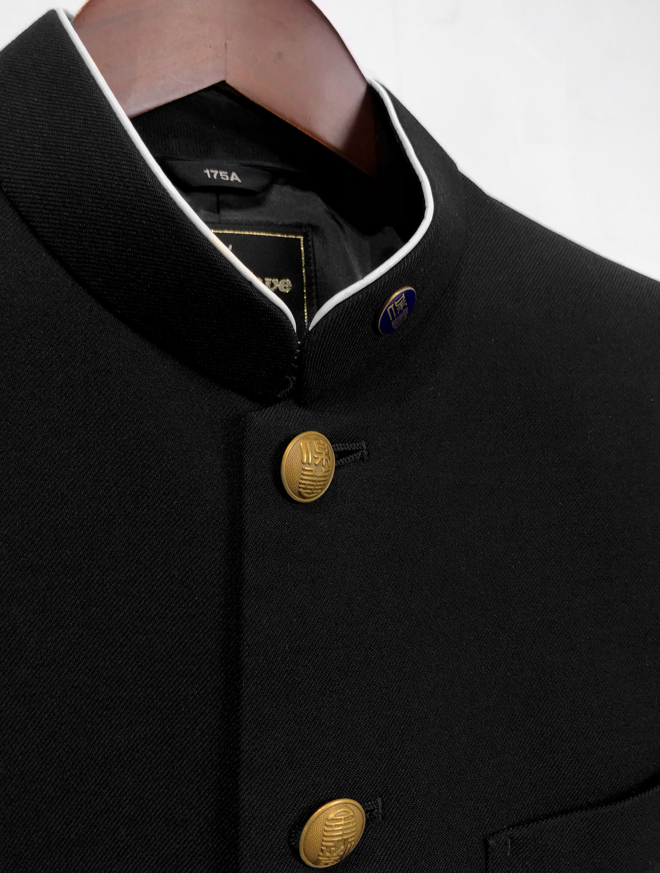 Gakuran Uniform Cosplay Jacket Real Vintage Japanese Students Wear Size ...