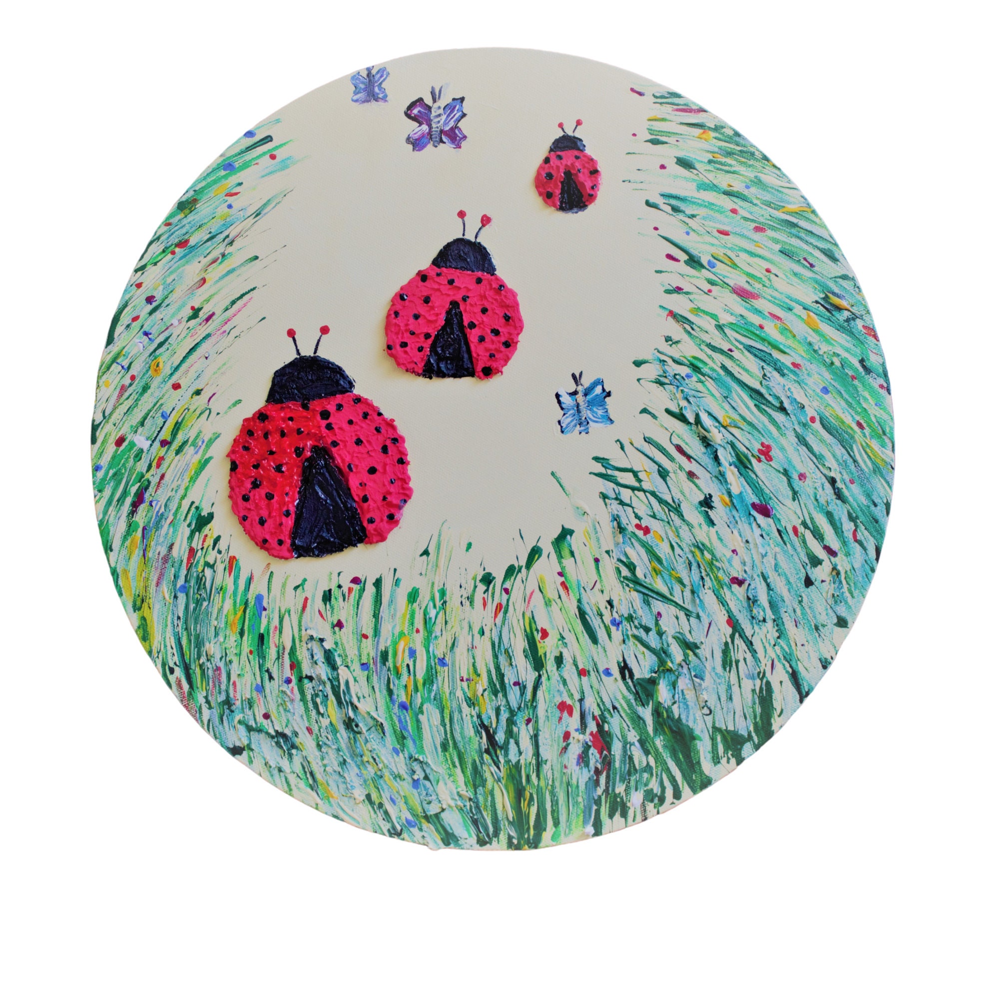 Acrylic Painting little Ladybirds Picture for - Etsy UK