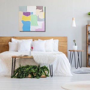 Abstract Painting "soft Geometry", Abstract Painting, Acryl on Canvas ...