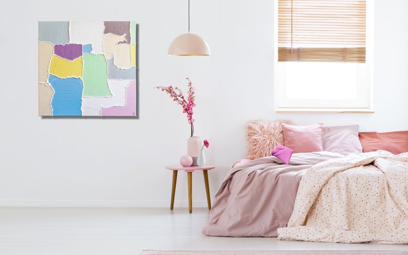 Abstract Painting soft Geometry, Abstract Painting, Acryl on Canvas ...