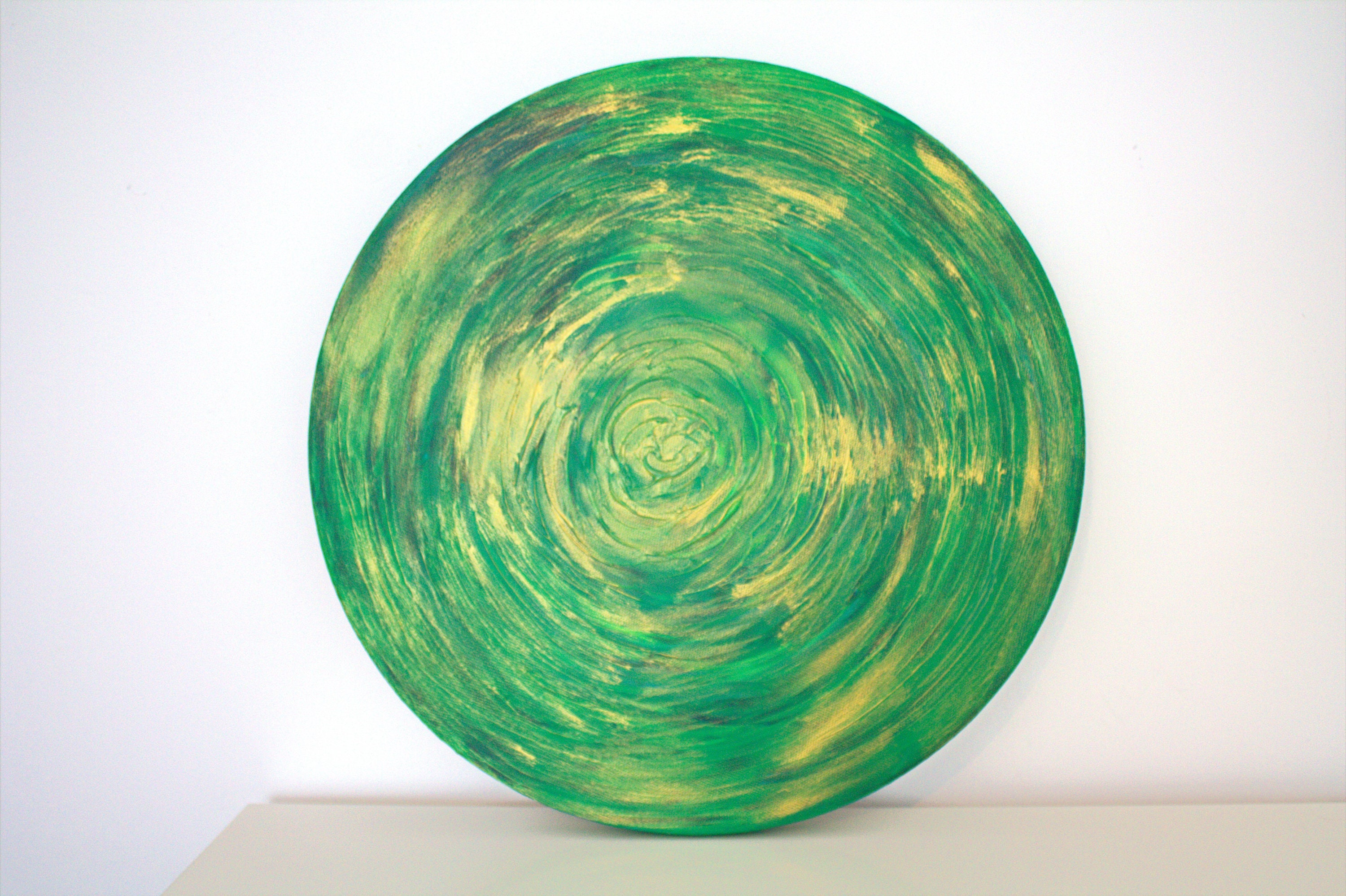 GREEN ACRYLIC Wall PAINTING Aesthetic Design for Home and Office Canvas ...