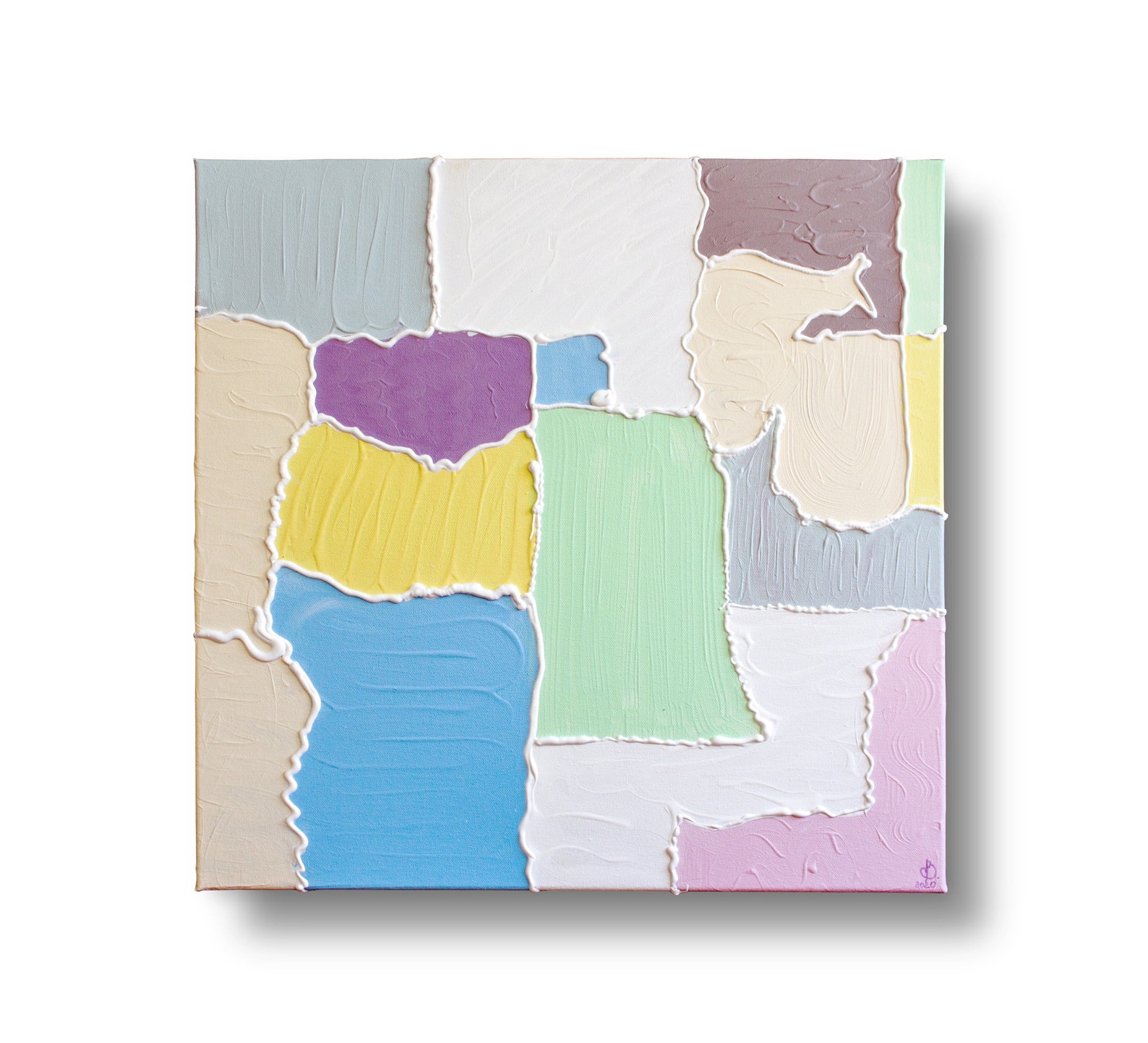 Abstract Painting soft Geometry, Abstract Painting, Acryl on Canvas ...