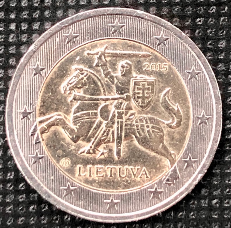 Coin 2 Euro Lietuva Lithuania 2015 - Lietuva 2015 - Knight of Vytis - Etsy