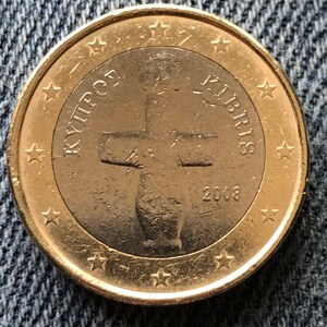 Moneda 1 euro Cipro 2008 Chipre Pomos Idol - Etsy España