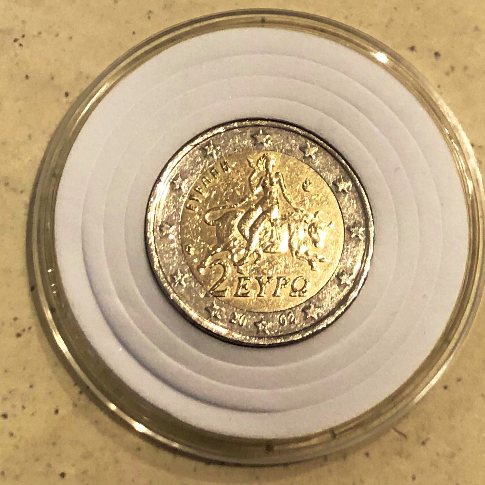Coin 2 Euro Greece 2002 With 'S' helsinki Finland Europe and Zeus ...