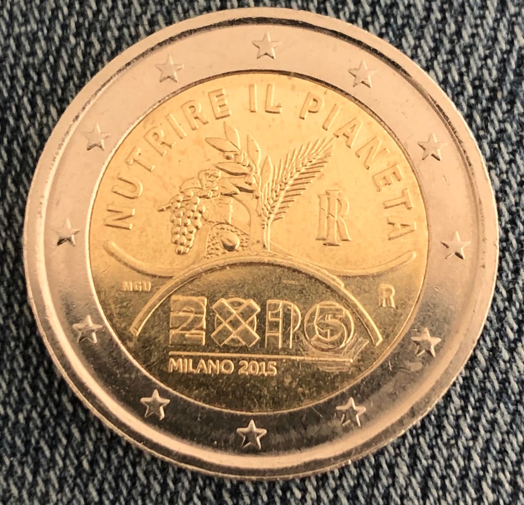 Coin 2 Euro Italy Italia 2015 Commemorative EXPO Milan - Feeding the ...