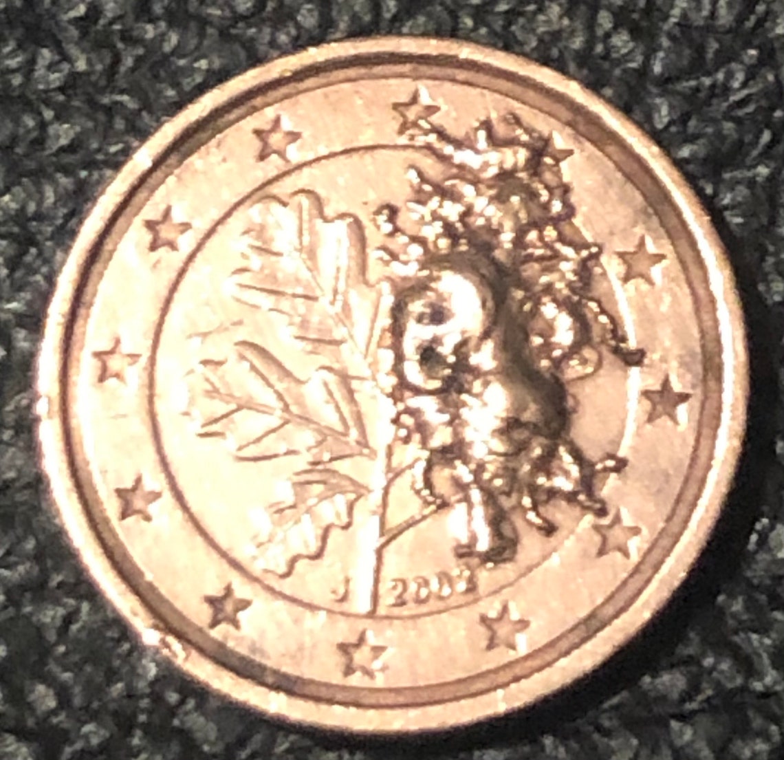 Coin 2 eurocent Germany Germany 2002 'J' Hamburg | Etsy