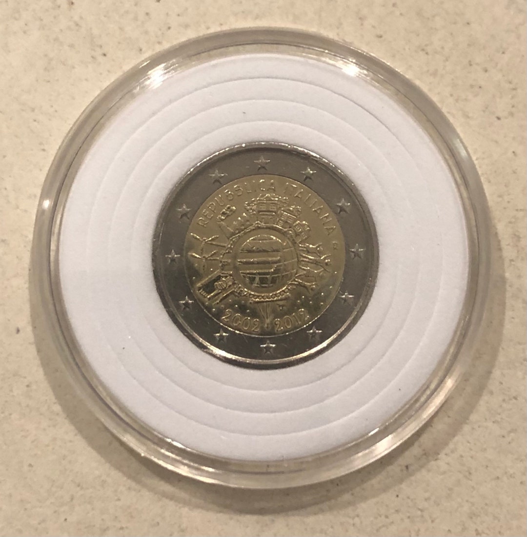 Coin 2 Euro Italy Italia 2002-2012 Commemorative 10 Years Euro-italy - Etsy