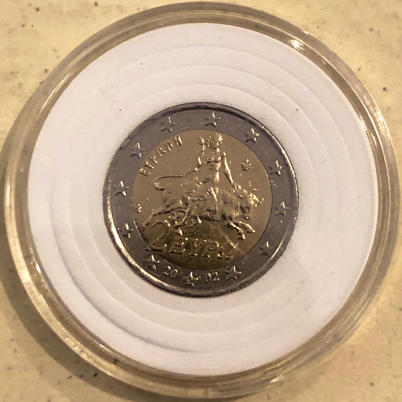 Coin 2 Euro Greece 2002 With 'S' helsinki Finland Europe and Zeus ...