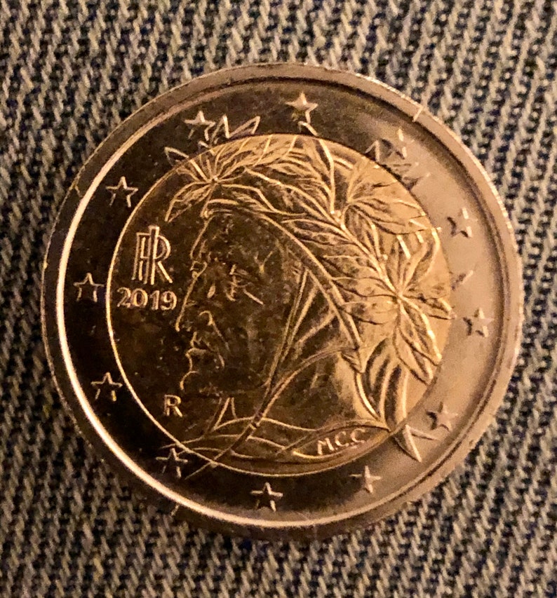 Coin 2 euro Italy 2019 Dante Alighieri Rare | Etsy