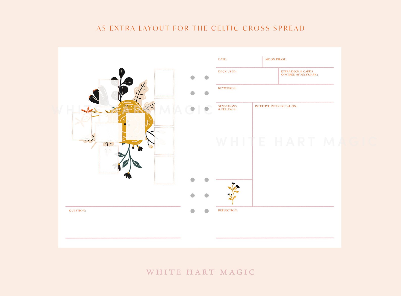 Digital File Tarot Journal Printable A4 Letter A5 Binder - Etsy