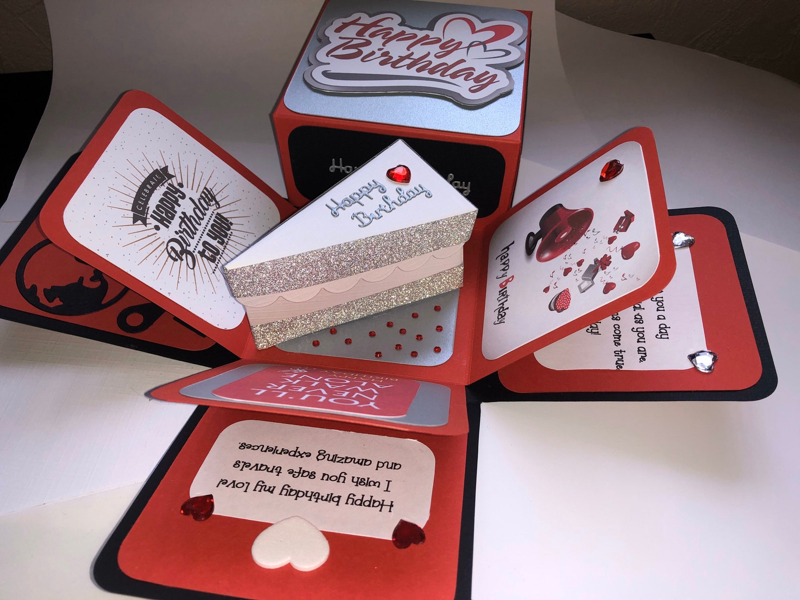 Handmade Happy Birthday Explosion Box Surprise Card for | Etsy