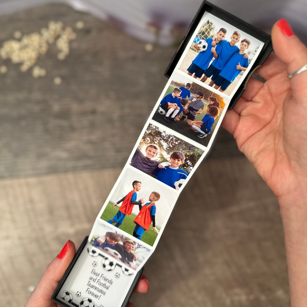 Mini Football Fan Happy Birthday Photo Pull-up Gift Box With Photos and ...