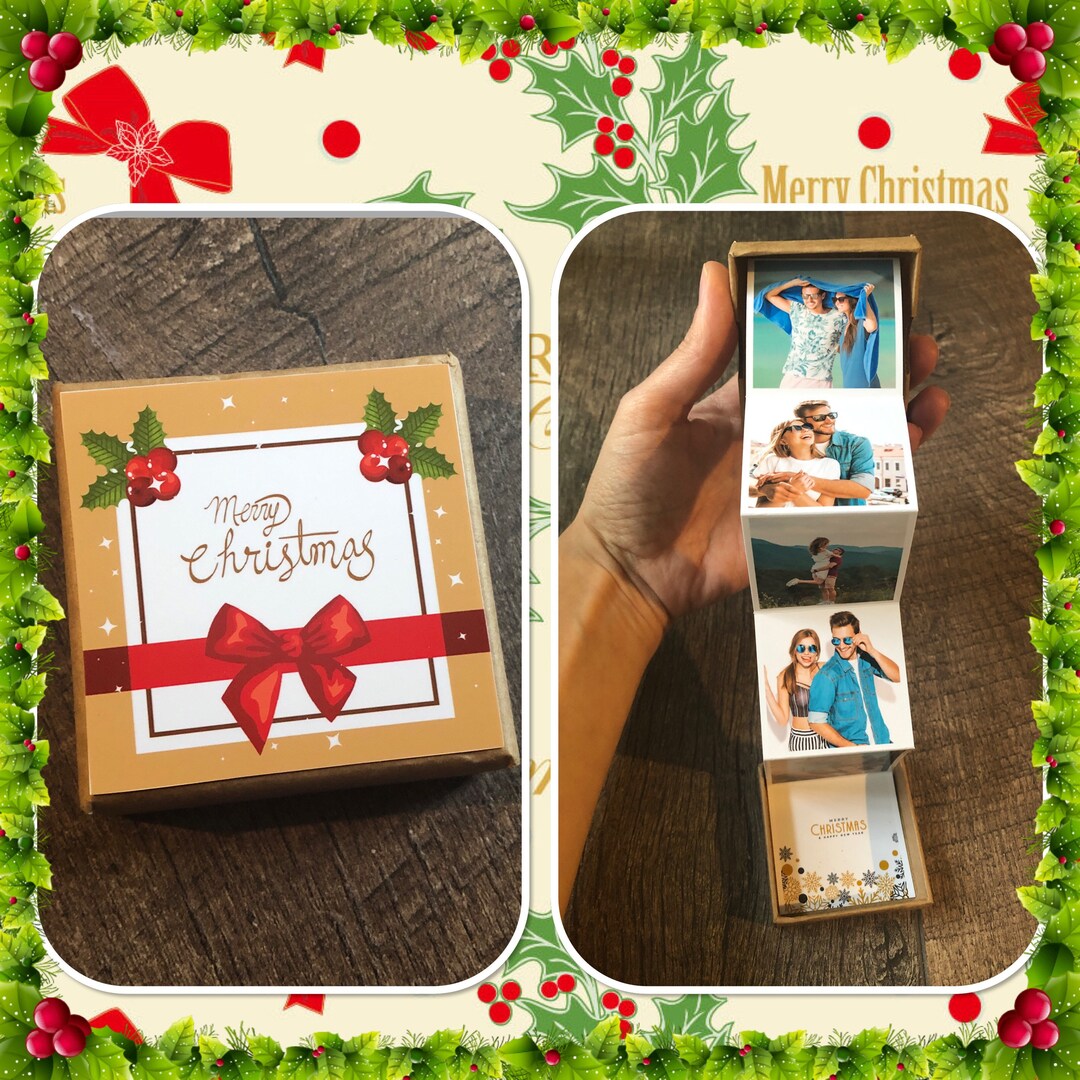 Personalized Christmas Photo Pull up Gift Box: Keepsake Love You ...