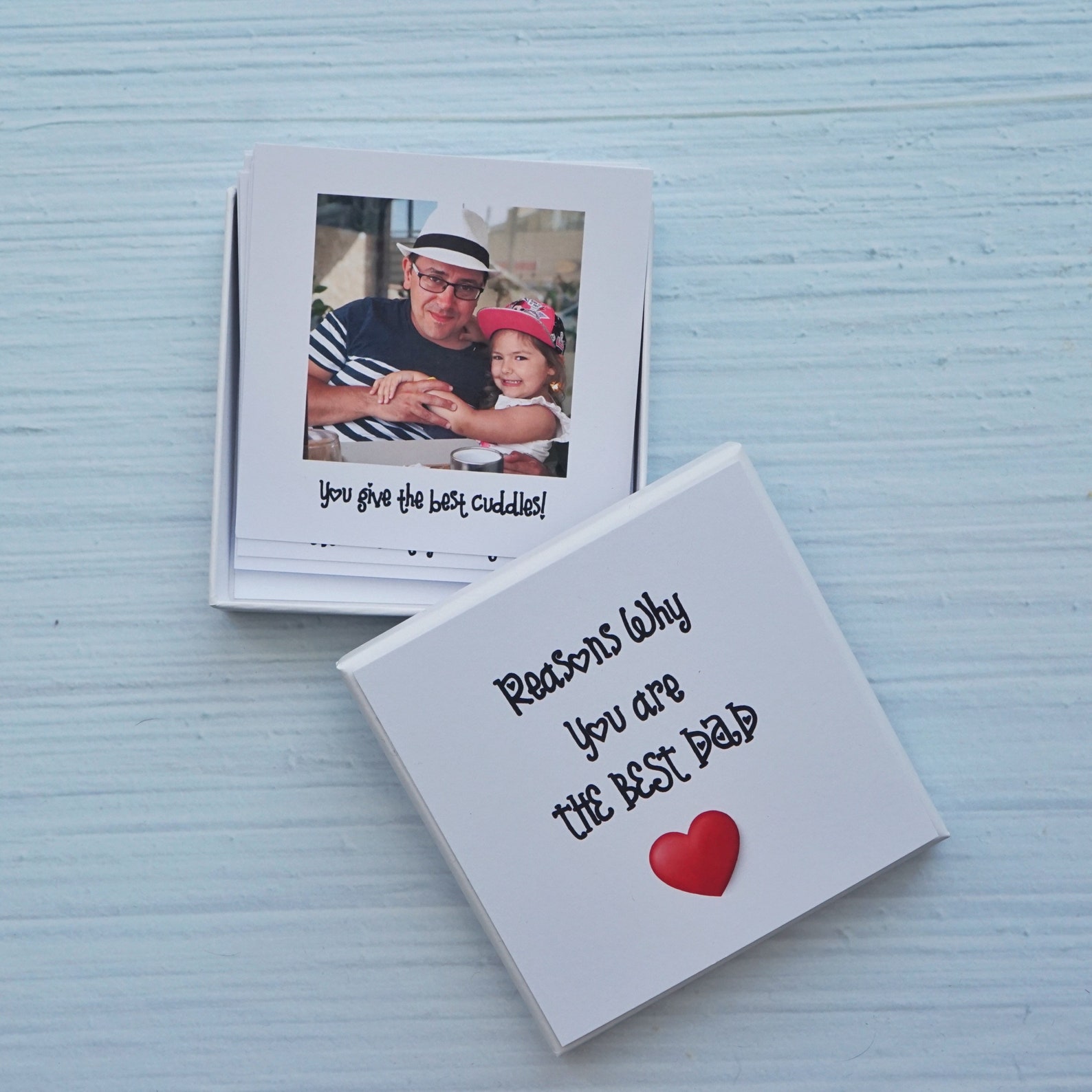 Personalised 'reasons Why I Love You Daddy' Photo Cards Set - Father's ...