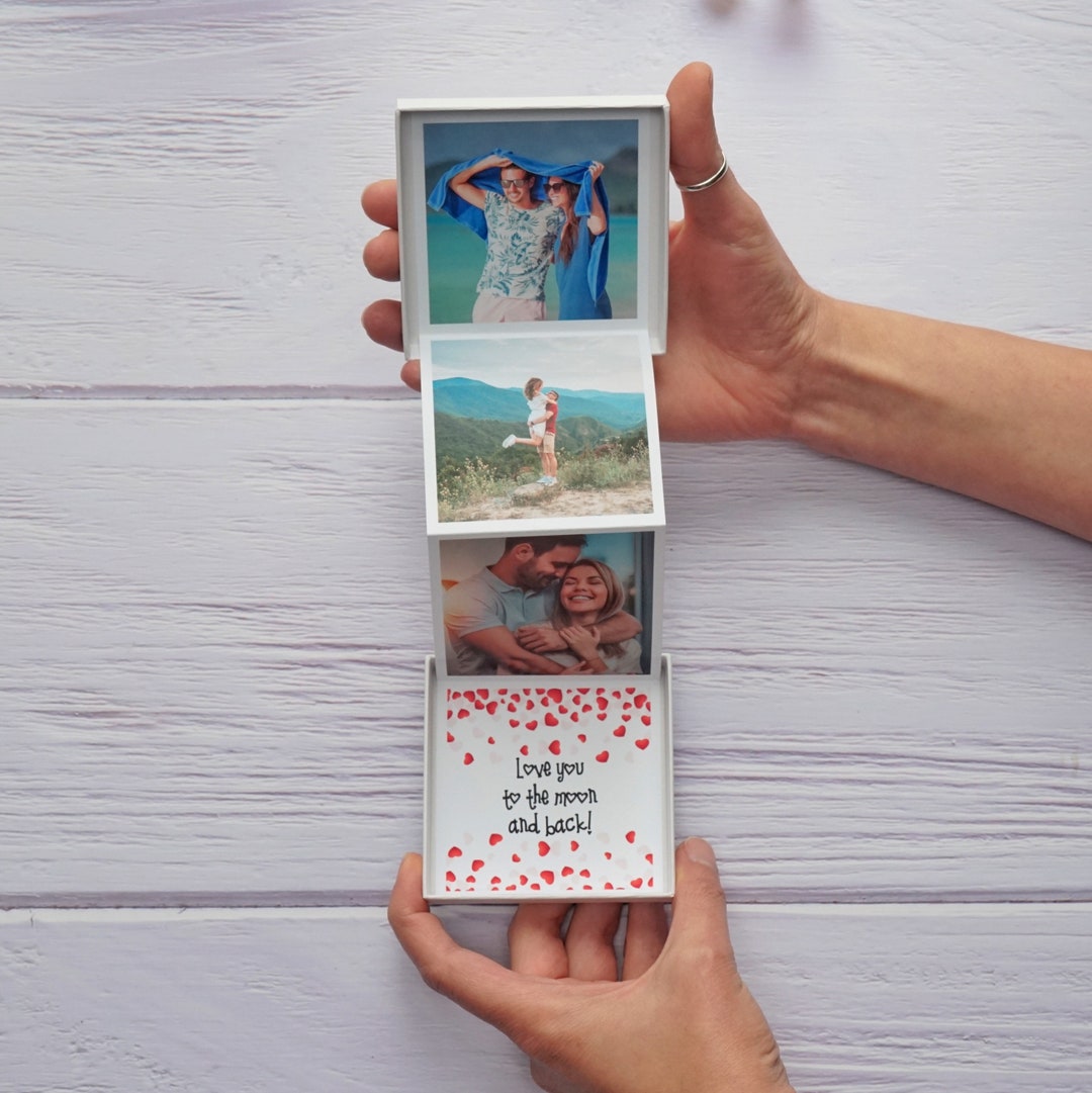 Photo Pull up Box Gift for Girlfriend/ Boyfriend/ Husband/ Wife/ Fiancé ...