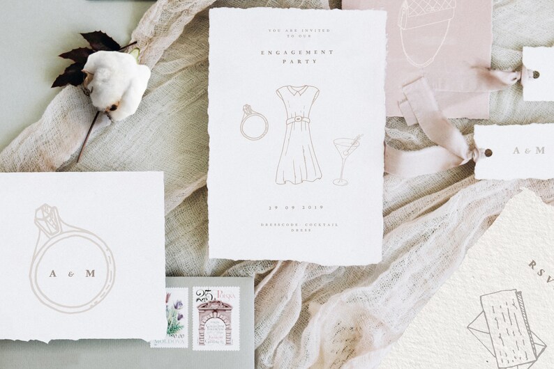 Wedding Line Art Illustration Hand Drawn Line Art Wedding - Etsy