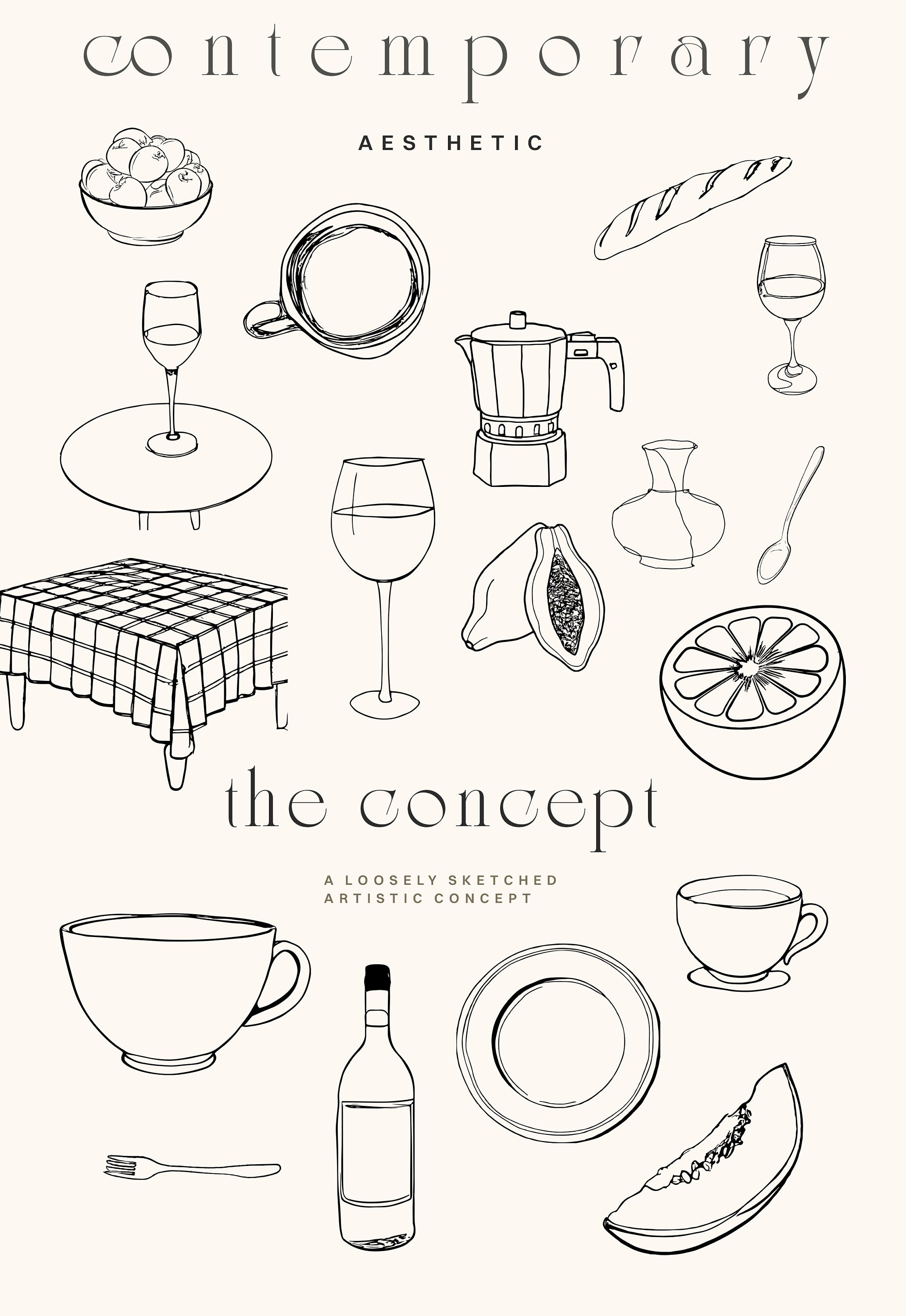 Modern Line Art Bundle PNG Contemporary Line Art - Etsy