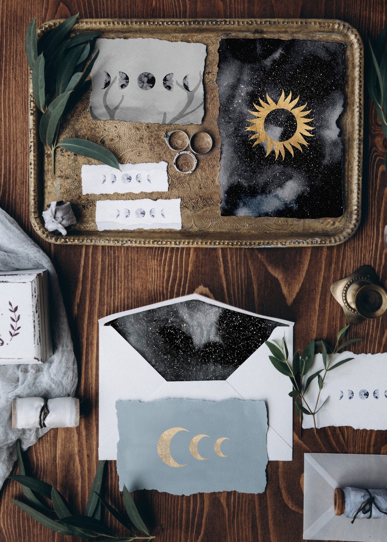 Esoteric Moon Phase Clip Art Watercolor Moon Illustration | Etsy