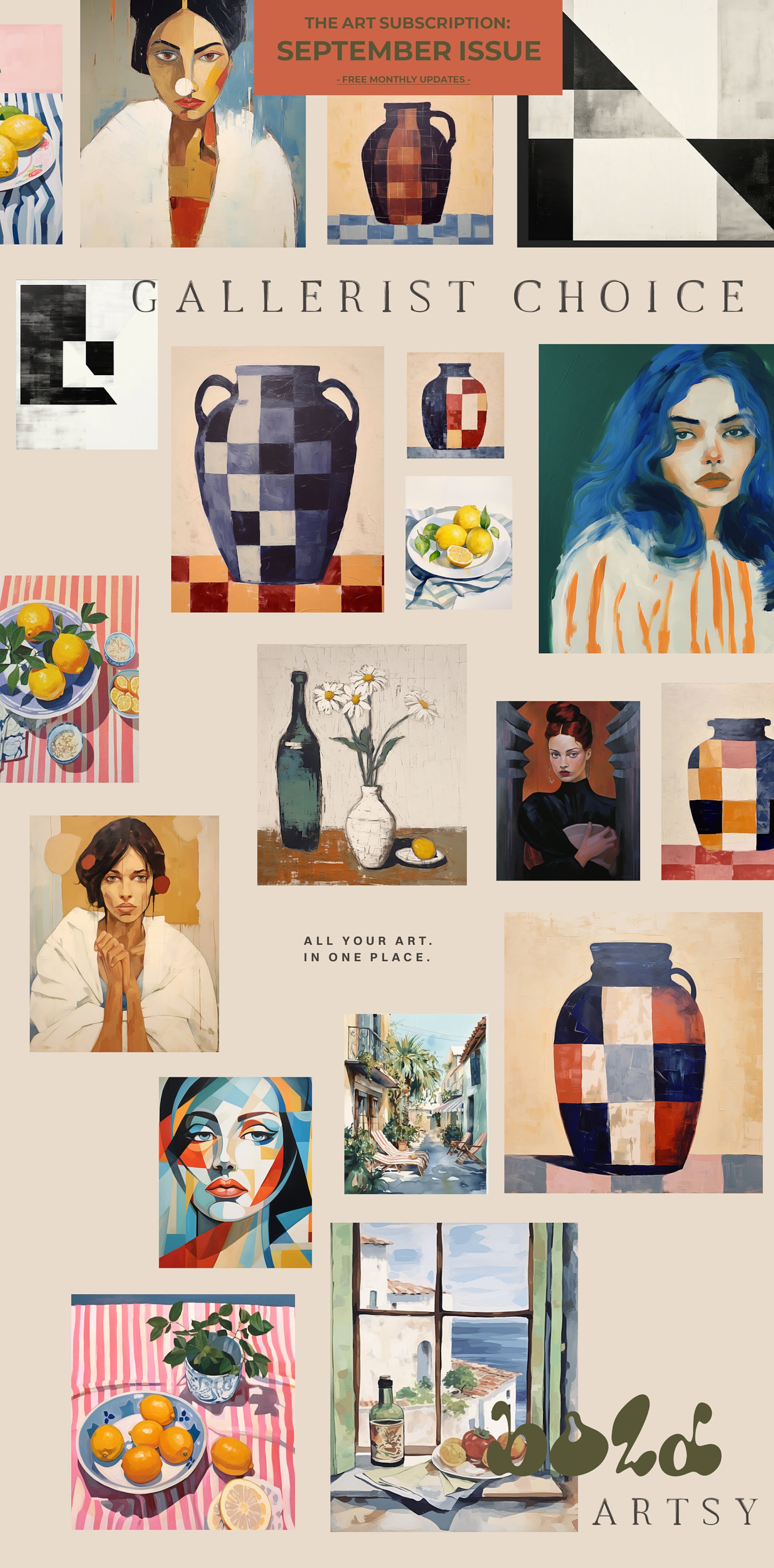 Printable Poster Bundle - Line Art Illustration Bundle - Abstract ...