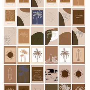 Summer Line Art Illustration - Hand Drawn Summer Icons - Modern ...