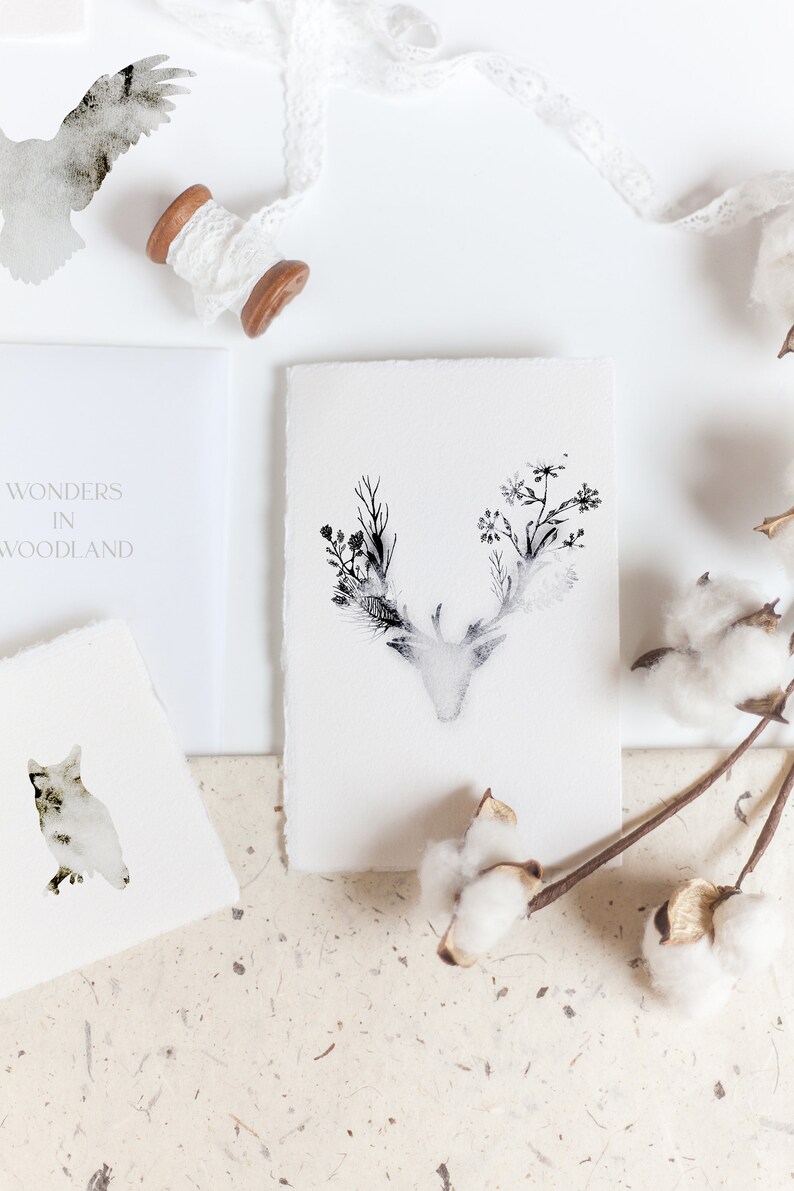 Watercolor Woodland Animal Clip Art Winter Woodland Clip Art | Etsy