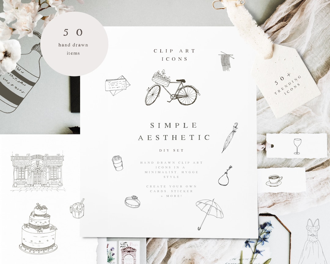 Wedding Line Art Illustration, Hand Drawn Line Art, Wedding Icon Card ...