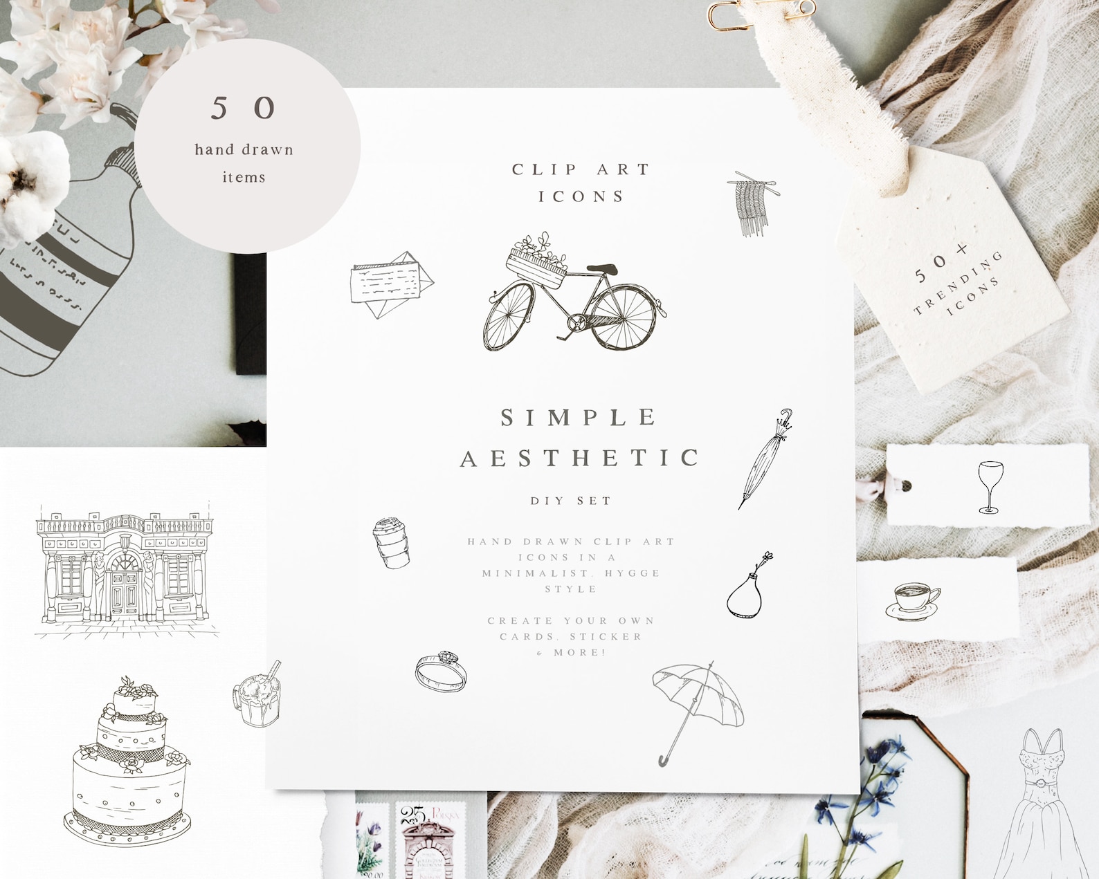 Wedding Line Art Illustration Hand Drawn Line Art Wedding | Etsy