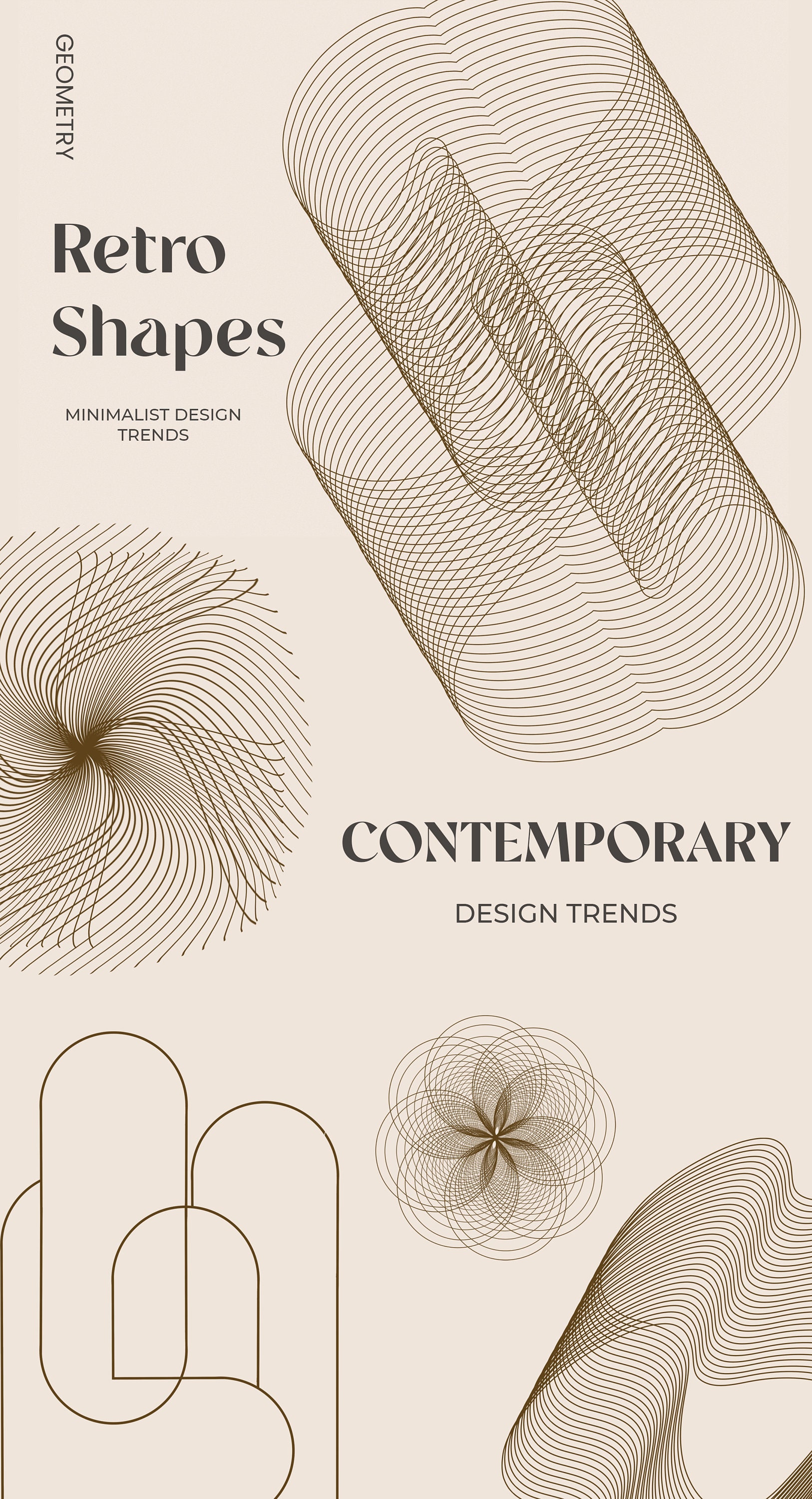 Mid Century Modern Clip Art Retro Design Clip Art 70's - Etsy