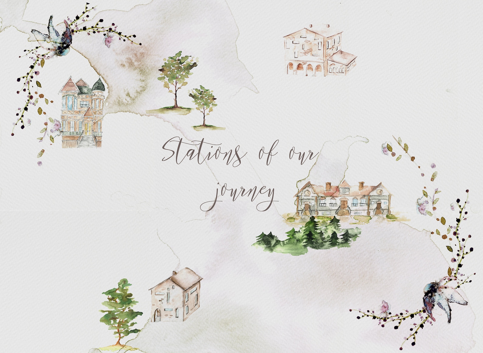 Custom Map Creator Wedding Map Creator Watercolor Map - Etsy