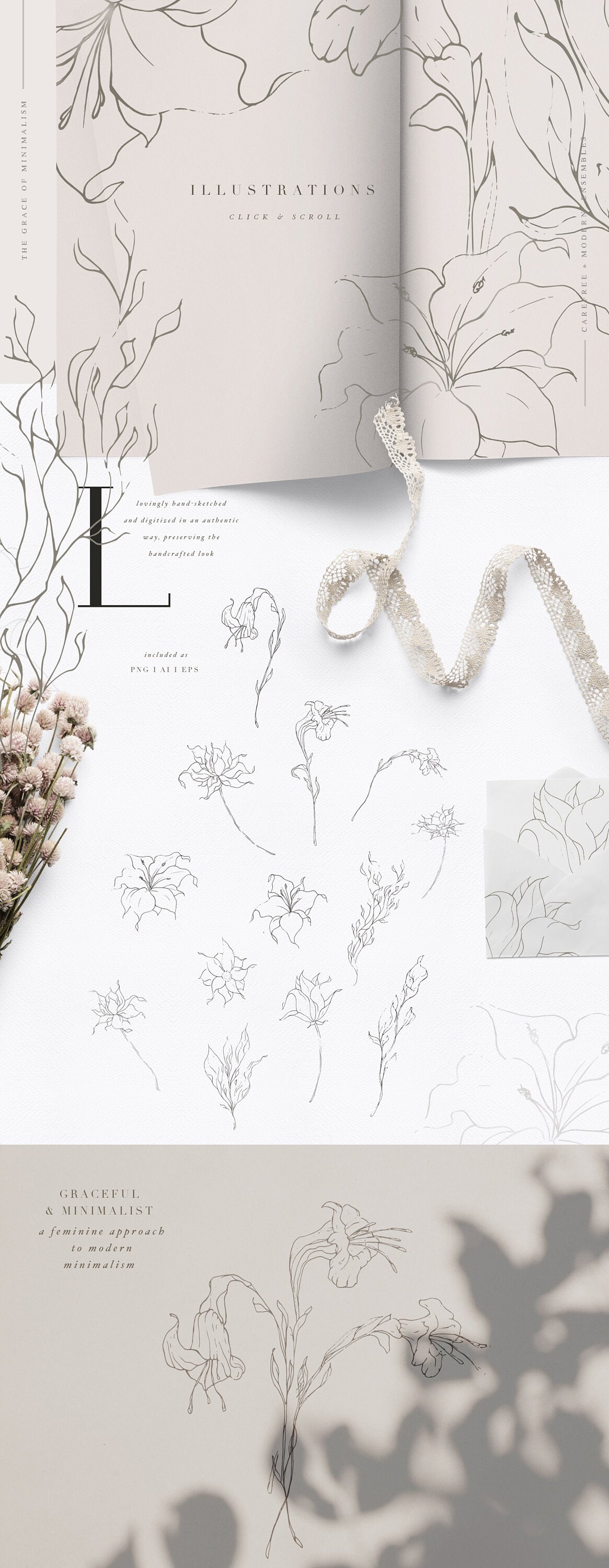 Fine Art Botanical Clip Art Botanical Line Art Fine Art - Etsy