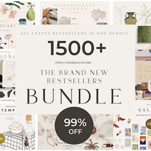 Clip Art & Font Whole Shop Bundle - Print Mega Bundle - Watercolor ...