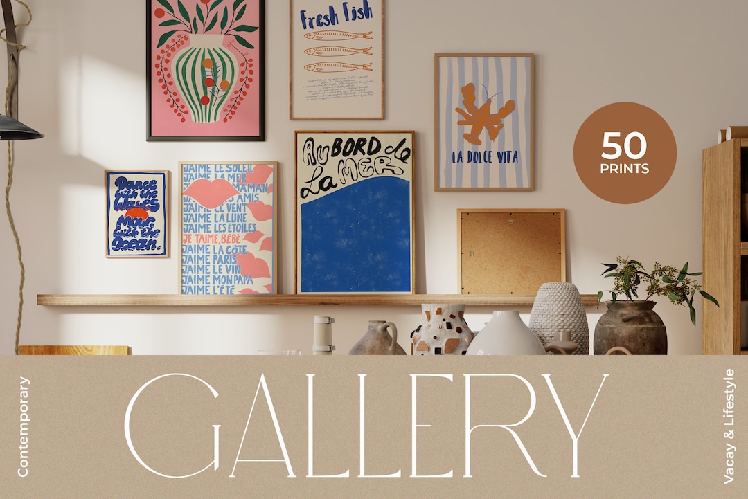 50 Eclectic Prints Mega Bundle - Food Prints Bundle - Abstract Wall Art ...