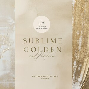 Modern Neutral and Gold Background - Beige and Gold Texture - Abstract ...