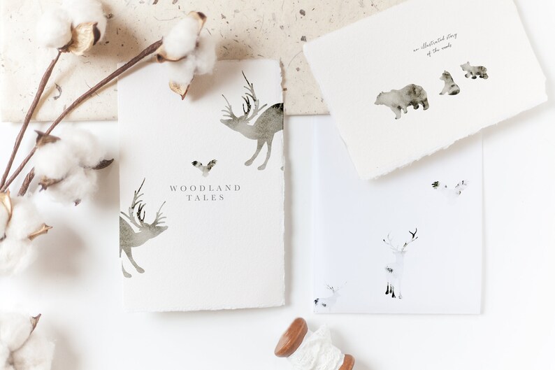 Watercolor Woodland Animal Clip Art - Winter Woodland Clip Art ...