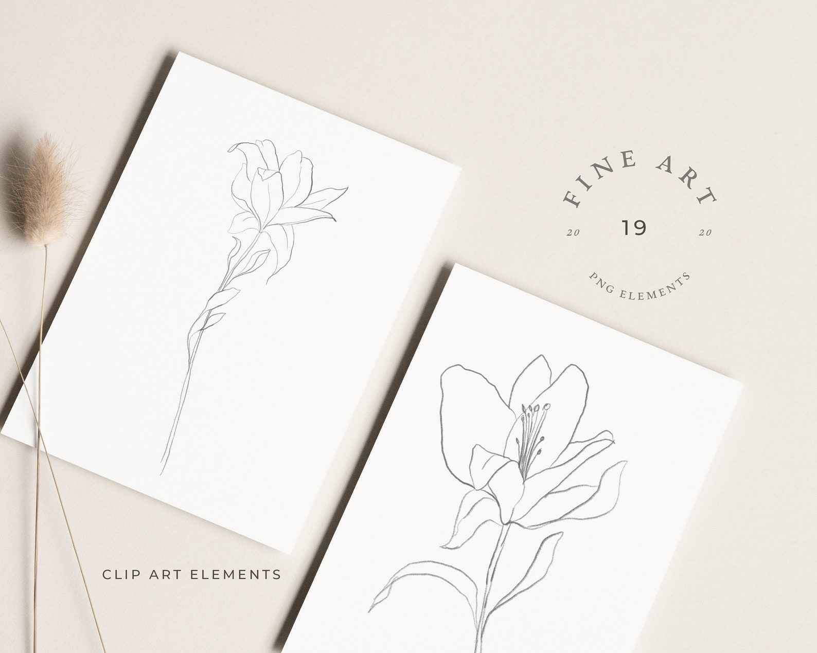 Fine Art Pencil Sketch, Fine Art Flower Drawing, Hand Drawn Flower ...