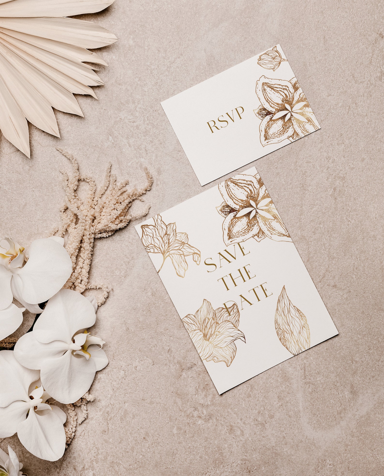 Golden Flowers Clip Art - Gold Foil Line Art - Hand Drawn Flower Line ...