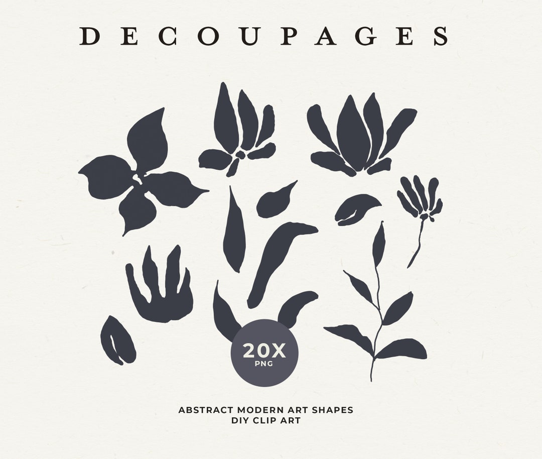 Modern Abstract Clip Art Abstract Floral Elements PNG Abstract Flower ...