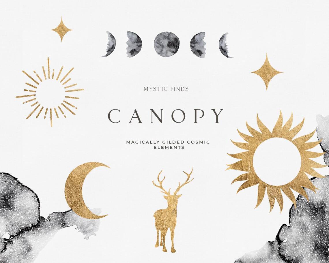 Esoteric Moon Phase Clip Art Watercolor Moon Illustration - Etsy UK