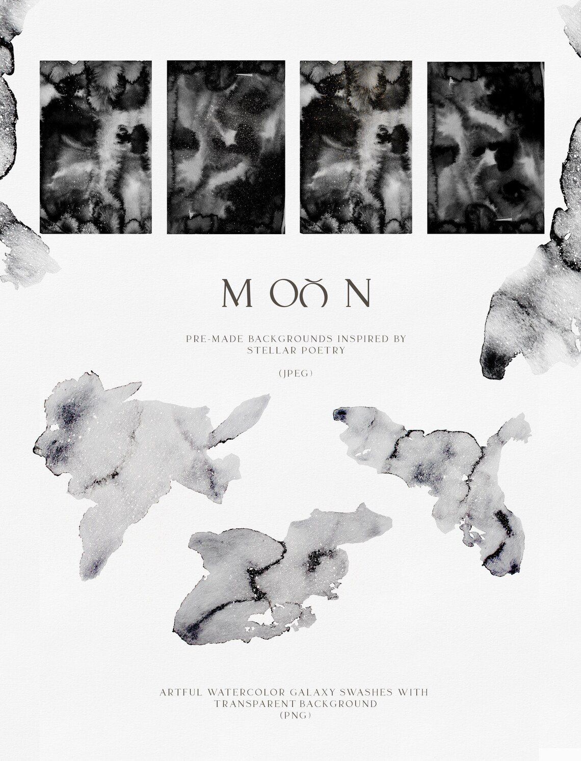 Esoteric Moon Phase Clip Art Watercolor Moon Illustration | Etsy