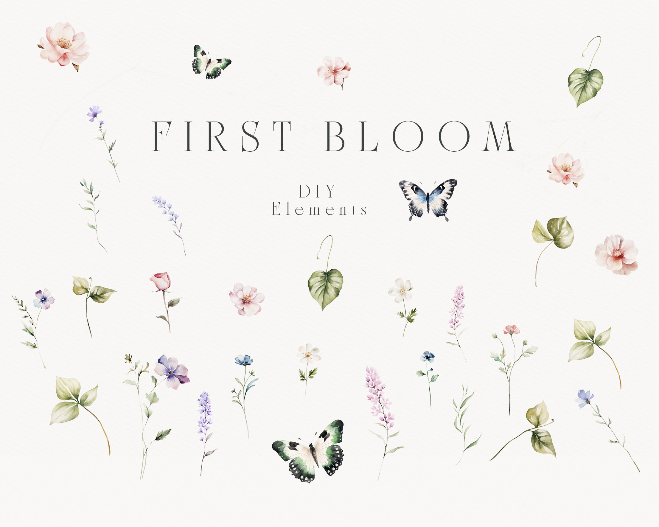 Watercolor Spring Clip Art PNG - Watercolor Spring Wild Flower PNG ...