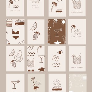 Abstract Summer Clip Art - Summer Line Art Illustration - Abstract ...