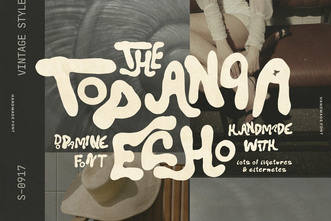 Hand Lettered Font, Dopamine Decor Font, Bold Font, Handmade Boho Font ...