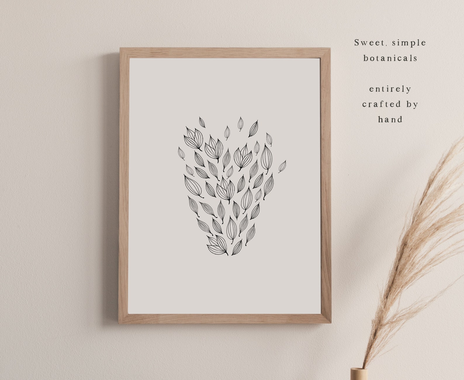 Hand Drawn Rustic Botanical Line Art Sketches Floral Line - Etsy