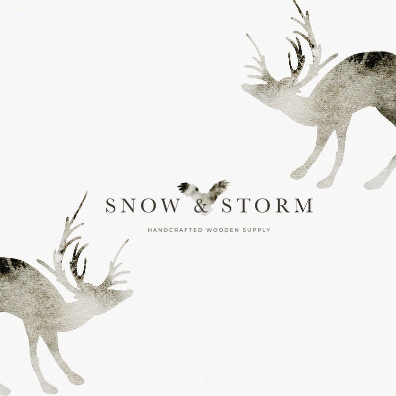 Watercolor Woodland Animal Clip Art Winter Woodland Clip Art | Etsy