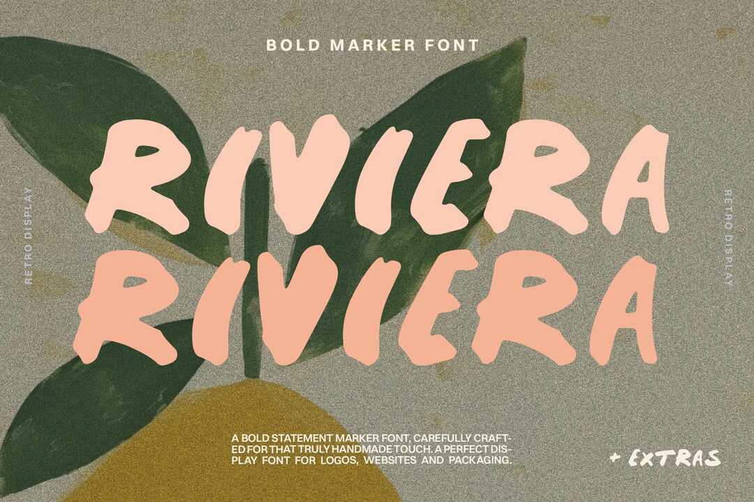 Hand Lettered Brush Font, Bold Marker Font, Handwriting Font ...