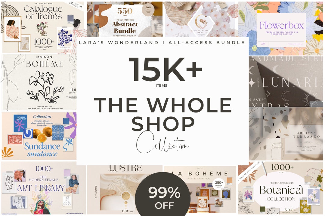 Clip Art Whole Shop Bundle - Watercolor Shop Bundle - Watercolor ...