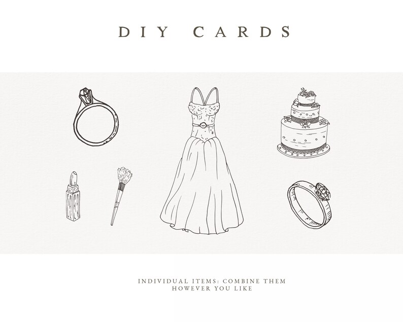 Wedding Line Art Icon, Hand Drawn Line Art, Wedding Card Creator ...