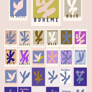 Modern Floral Clip Art Flower Line Art PNG Botanical Pre-made Poster ...