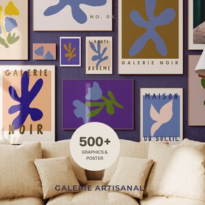 Modern Floral Clip Art Flower Line Art PNG Botanical Pre-made Poster ...